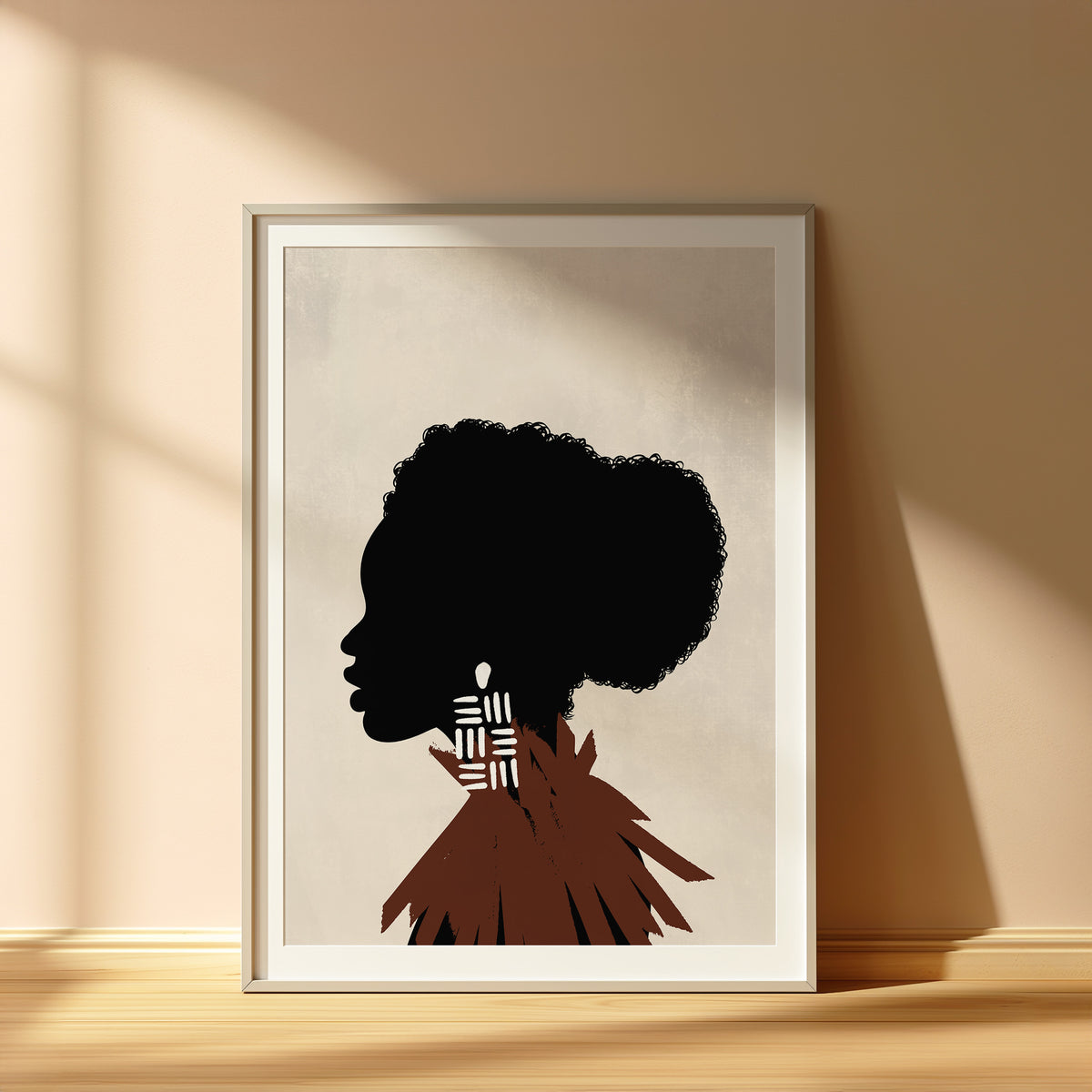 Brown Profile Portrait Poster – She Illustrates