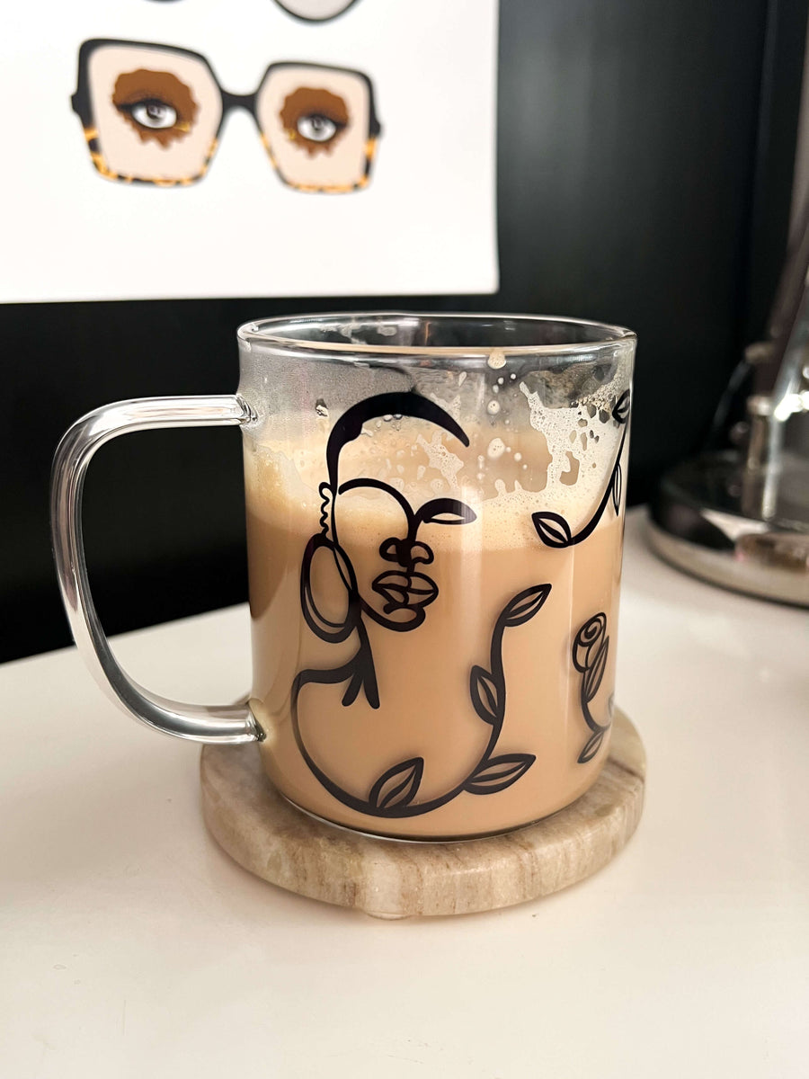 Faces of Us Glass Mug – She Illustrates