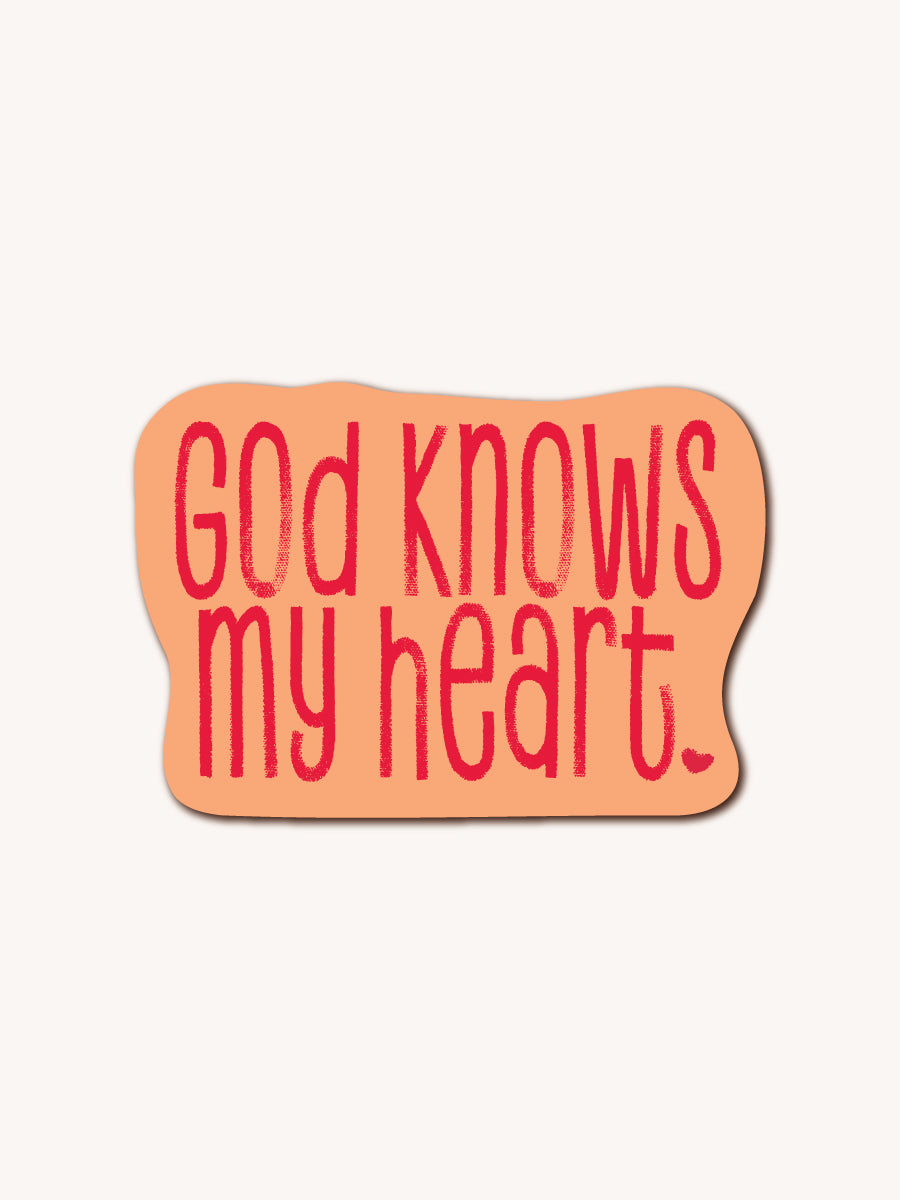 God Knows My Heart Sticker – She Illustrates