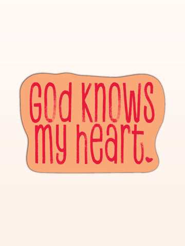 God Knows My Heart Sticker – She Illustrates